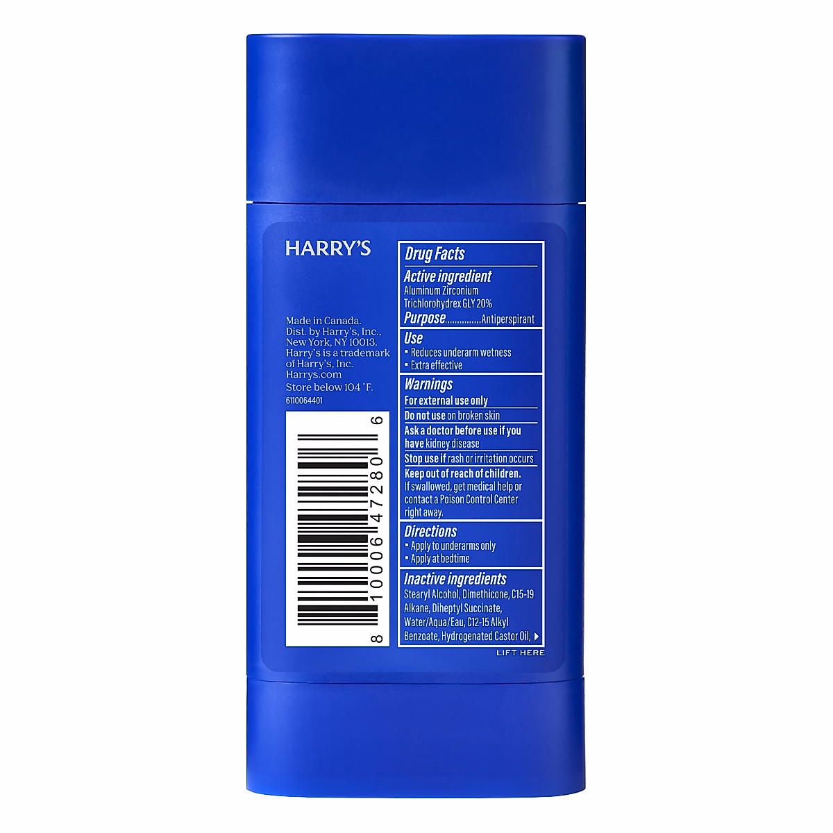 Harry's Extra-Strength Antiperspirant Deodorant, Sweat & Odor Control Antiperspirant for Men, Redwood, 2.5 oz Pack of 3