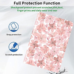 for Samsung Galaxy Tab A8 10.5 2022 Case, Shockproof TPU Hard Back Shell Protective Tablet Cover for Samsung Galaxy A8 10.5 Inch Tablet (SM-X200/X205/X207), Pink Floral