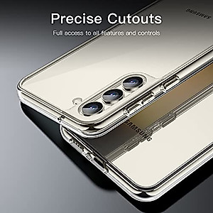JETech Case for Samsung Galaxy S23 5G 6.1-Inch, Non-Yellowing Shockproof Bumper Protective Phone Cover, Anti-Scratch Hard PC Back (Clear)