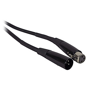 Rockville Female to Male XLR Mic Cable,100% Copper, Black, 20 Foot (RCXFM20E-B)