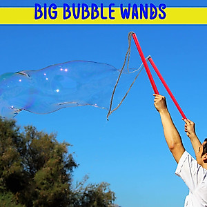 FairySandy 8 Pieces Giant Bubble Wands Big Bubble Wands for Kids Outdoors Bubble Toy for Birthday, Outdoor Activities, Party Favors, Giant Bubble Solution Not Included (Red)