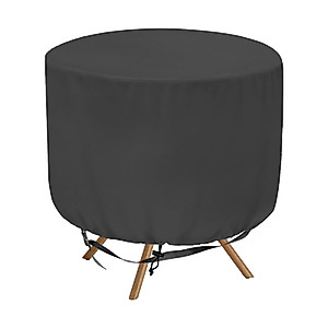 Patio Table Chair Cover Black, 23" DIA X 18"H, Outdoor Table Chair Cover,Outdoor Patio Furniture Cover Waterproof for Deck Box , Coffee Table and Chairs