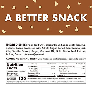 Rip Van AM YUM Chocolate Hazelnut - Keto Snacks - Non-GMO - Healthy -Low Calorie, Low Carb & Low Sugar (1g) - 16 Count