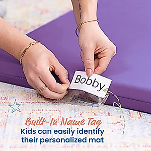 ECR4Kids SoftZone Rainbow Rest Mat, 2in, Sleeping Pad, Purple, 5-Piece