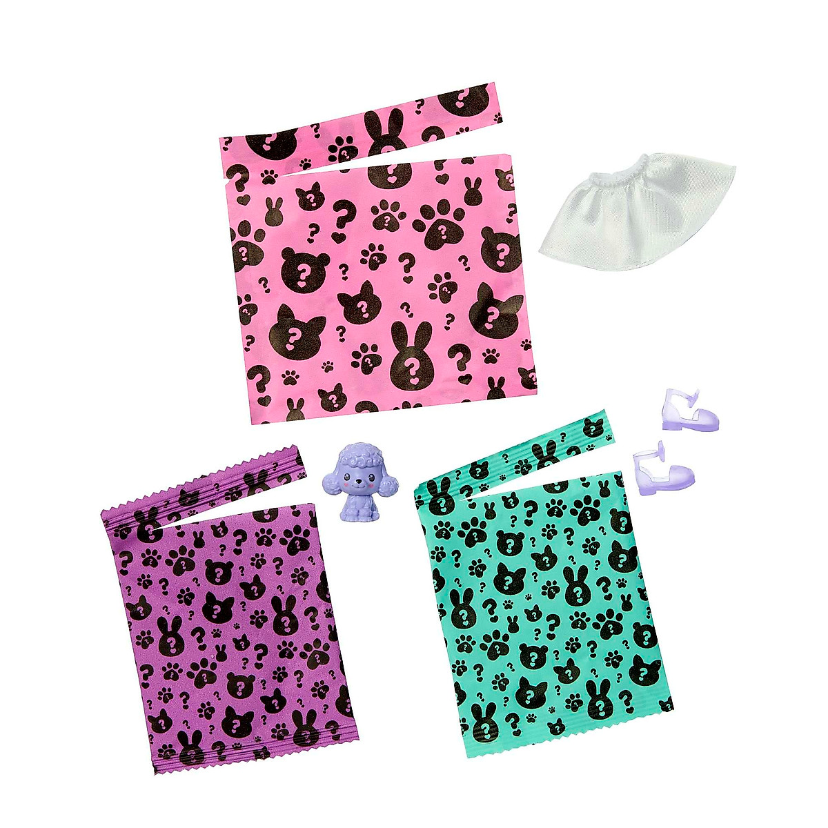 Barbie Cutie Reveal Chelsea Doll & Accessories, Poodle Plush Costume & 6 Surprises Including Color Change, Cozy Cute Tees Series