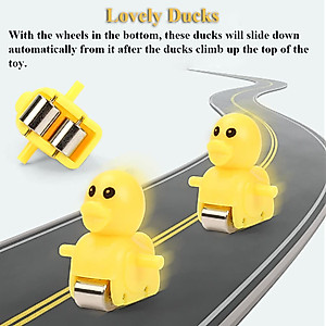 NEXTAKE Extra Ducks for Duck Slide Toy Set, Accessory for Automatic Stair-Climbing Ducklings Cartoon Race Track Set Slide Toy Escalator Toy, Fit The 1.5cm/ 0.59inch Track (Extra Ducks-6 PCS)
