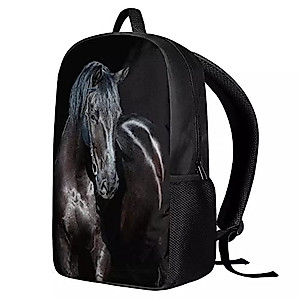 Cumagical Black Horse Schoolbag Bookbag Kids/Boys/Girls Backpack Casual Daypack