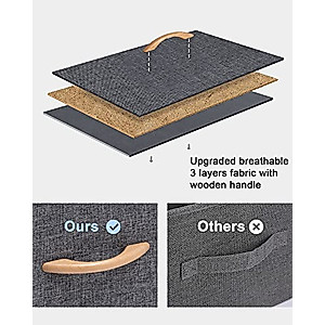 Crestlive Products Vertical Tall Fabric Dressers for Bedroom, Storage Tower - Sturdy Frame, Wood Top & Handles - Organizer Unit for Home Dorm