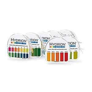 Micro Essential Lab H-950 Hydrion Full Range Midget Pocket pH Paper Set, 0.0 to 14.0 pH Range