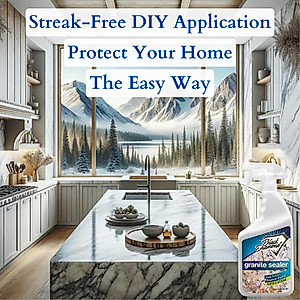 Black Diamond Stoneworks Granite Sealer: Seals and Protects. Marble Sealer Protector. Granite, Marble, and Travertine Countertop Sealer for All Stone Countertops. 1-Pint.