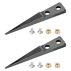 Utoolmart Straight Pointed Ceramic Tips Replaceable Heat Resistance Non-Conductive Heads for Ceramic Tweezers Black 2 Pairs