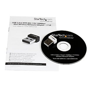 StarTech.com USB 150Mbps Mini Wireless N Network Adapter - 802.11n/g 1T1R USB WiFi Adapter - White USB Wireless Adapter - Wireless NIC (USB150WN1X1W)
