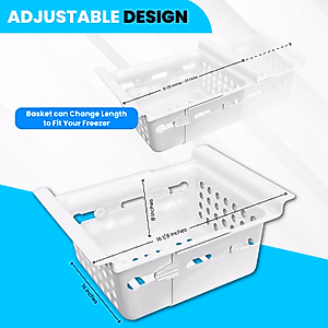 FreezerMax Add a Layer - Rails and Chest Freezer Sliding Baskets - Freezer Storage Bins - Adds a middle level of sliding baskets to 8-14 cubic foot freezers. MEASURE YOUR FREEZER BEFORE ORDERING