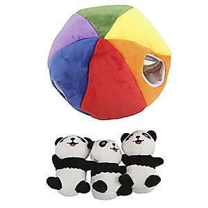 CHICIRIS Hide and Seek Plush Dog Toy, Multiple Colors Squeaky Hide and Seek Activity Plush Toy Exquisite Workmanship for Dogs