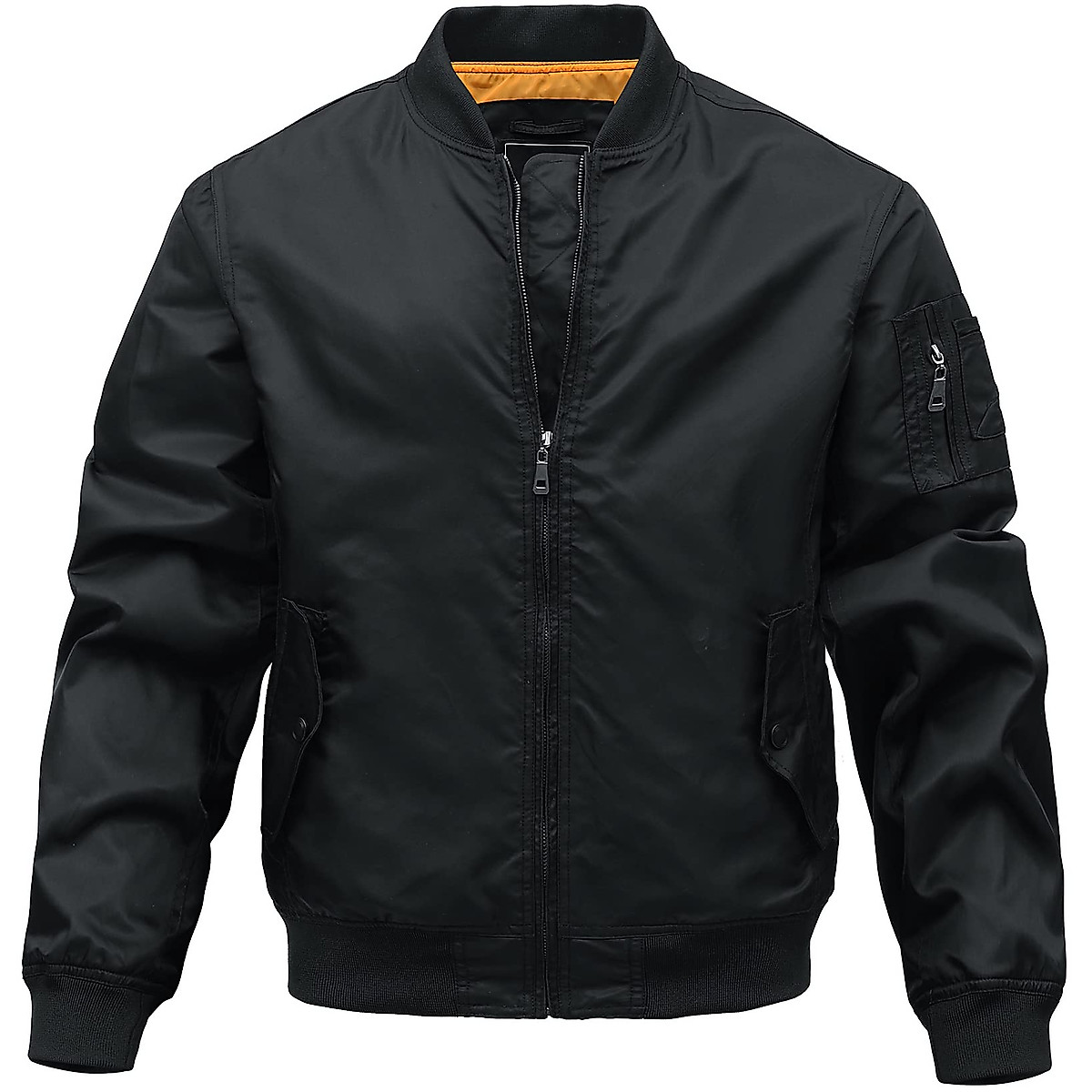 MOERDENG Men's Lightweight Bomber Jacket Outdoor Windbreaker Varsity Jacket Softshell Coat