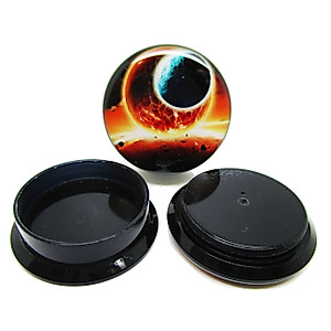 Pierced Republic Sun Explosion Ear Plugs - Acrylic Screw-On - 10 Sizes - Pair (1" (25mm))