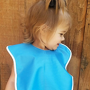 Toppy Toddler Extra Large Waterproof Bibs Premium Baby and Toddler Bib 4-Pack Gift Set, Double Snap Buttons, Cute Designs for Girls