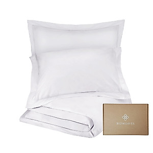 BIOWEAVES 100% Organic Cotton Percale Duvet Cover King Size Set – Crisp, Soft & Naturally Cooling Weave, 300 Thread Count GOTS Certified King Duvet Cover & 2 Pillow Shams – 106x92 inches, Ivory