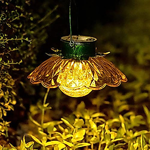 2pack Solar Lights Outdoor,Crackle Crackle Globe Glass - Solar Lantern Outdoor,LED Landscape.Solar Hanging Lights. Solar Lantern Outdoor to Hang for Yard and Lawn Tree,Fence,Patio,Lawn,Walkway…