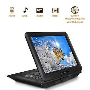 Trexonic 15.4" Portable DVD Player with TFT-LCD Screen and USB/SD/AV Inputs