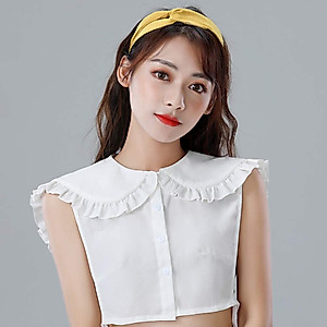 KESYOO Detachable Collars for Women Fake Collar White Faux Collar Sweet Chiffon Doll Collar Half Shirts Collar Costume Collar False Collar Women Girls