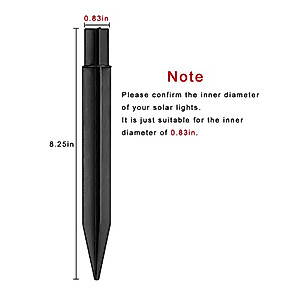 EVOSUMMER 8 PCS X 8.25" Plastic Ground Spikes,Solar Torch Lights Replacement ABS Plastic Ground Spikes Stake for Christmas Pathway Markers (8 PCS Plastic Spikes)