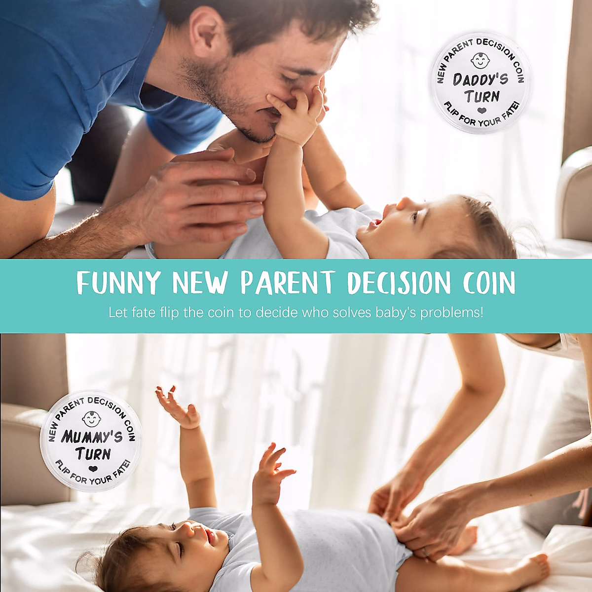 Dosuarue Pregnancy Gifts for First Time Moms, New Mom Gifts for Women with Mom and Dad 20oz Tumbler Set Onesie Baby Socks - Top New Parents Gifts for Couples - Gift for Gender Reveal, Baby Shower…