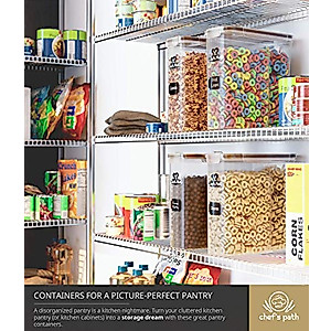 Extra Large Cereal Containers Storage (213oz) for Rice, Flour, Sugar, Cereal & Bulk Food Storage - Set of 2 BPA Free Tall Airtight Food Storage Containers for Kitchen & Pantry Organization