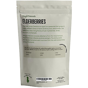 MagJo Naturals Dried Elderberry (1 Pound) Wild Harvest, Elder Berries, Elderberries Packaged in USA,