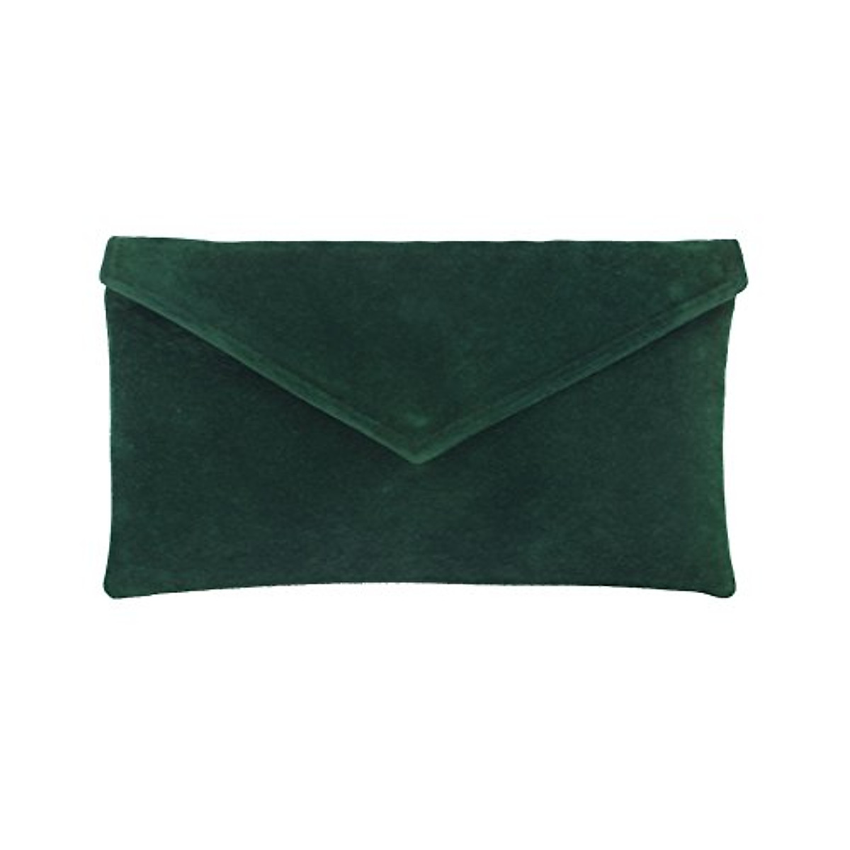 LONI Womens Neat Envelope Faux Suede Clutch Bag/Shoulder Bag