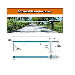 Manual Barrier Gate Complete kit 12ft Aluminum Arm-Counter Weight Receiver Stand