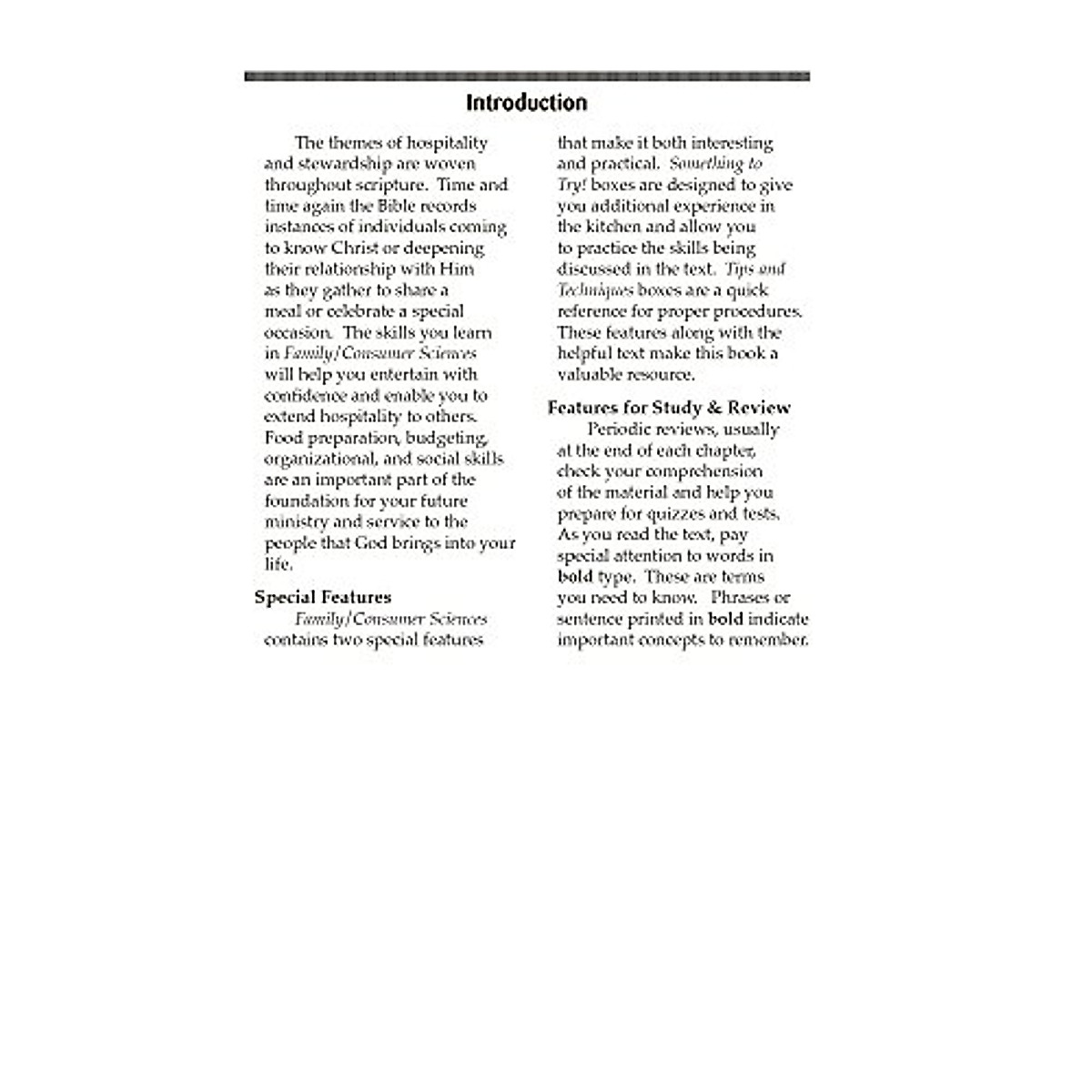 Family and Consumer Sciences