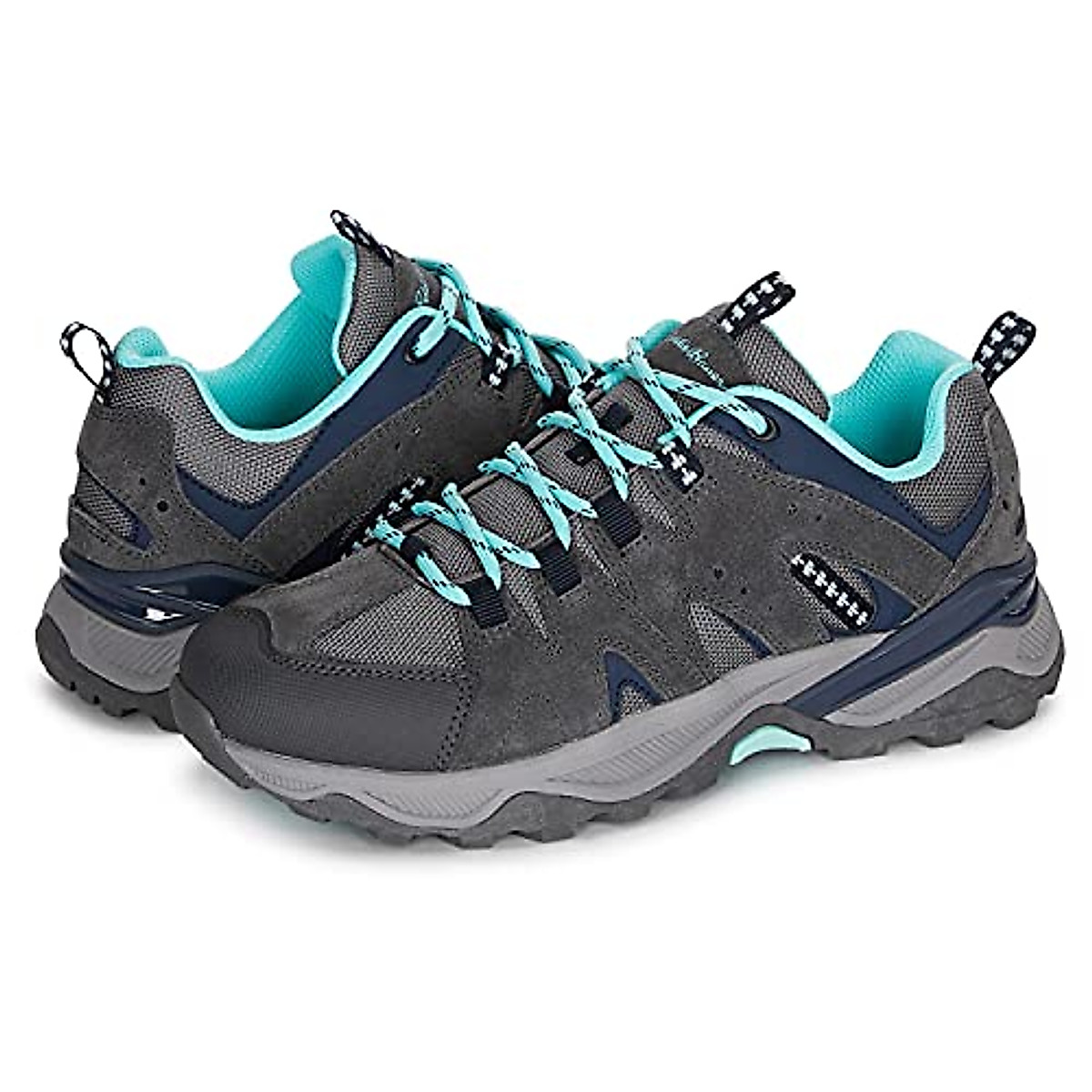 Eddie Bauer Roseburg Low Women's Hiking Shoes | Water Resistant Lightweight Mountain Hiking Shoes for Women | Ladies All Weather Outdoor Ankle Height Hiker Grey