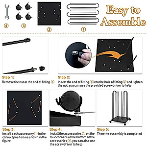 Ibnotuiy Metal Hanger Stacker 2 in 1 Hanger Organizer Stacker Hanger Holder with Swivel Caster Wheels for Closet Laundry Room Clothing Store (Black)