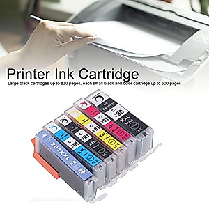 Fafeicy Ink Cartridge Set 280 281 5% Coverage Cartridge Combo Pack Replacement Easy Installation Colorfast Printing for PIXMA TS702 TR7520 (BK BK C M Y PB)