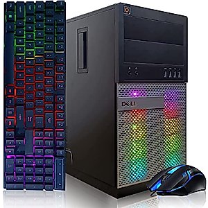 Dell RGB Gaming Desktop PC, Intel I5 3.2Ghz, Radeon RX 5500 XT 8G GDDR6, 32G, 1TB SSD, WiFi, BT 5.0, RGB Keyboard & Mouse, W10P64 (Renewed)