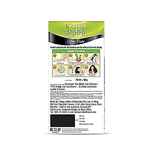 Garnier Color Naturals Nourishing Permanent Hair Color Cream - Natural Black 1 Set