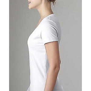 NEXT LEVEL APPAREL Womens CVC Deep V Tee (6640) Warm Gray l