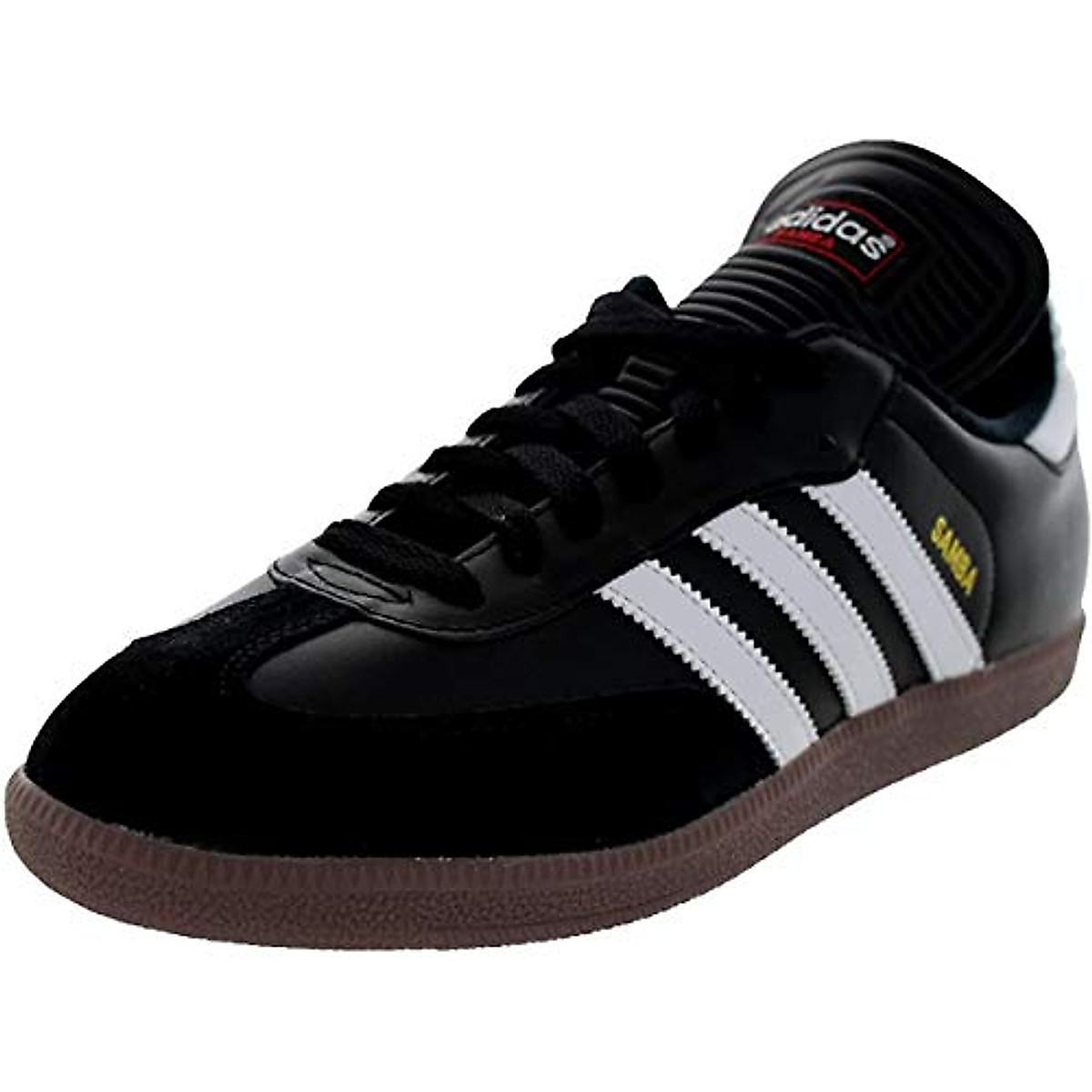 adidas Men's Samba Classic Soccer Shoe,Black/Running White,10.5 M US