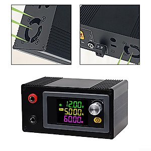 60W Regulated Voltage Power Supply With Fan Cooling System, Adjustable Switching DC Regulated Bench Power Supply, DC Voltage Transformer, Shows Voltage, Current, Power, Capacity, Energy