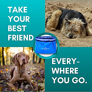 OBERKASSEL Glacier Travel Bowl for Watering & Feeding - Pet Travel Bag Accessory for Camping, Hiking, & Backpacking - Leak Proof Food Container for Dogs & Cats - Portable Pet Supplies