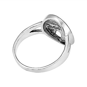AeraVida Tranquil Tree of Life Emblem .925 Sterling Silver Ring | Nature Inspired Silver Accessory | Meaningful Tree of Life Sterling Silver Ring for Women | Anniversary Jewelry Gift | Size (7)