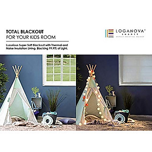 LOGANOVA Faux Linen Roman Shades For Kitchen, Bedroom & Doors. Hand Made Luxury Window Treatments With Valance. Blackout Lining Option. Cordless Motorized Or Chain Mechanism. Easy Install.