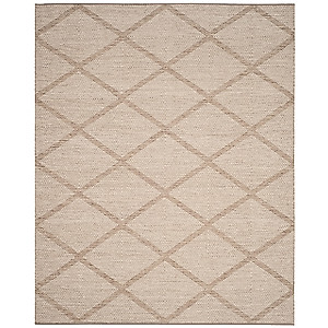 SAFAVIEH Montauk Collection Area Rug - 6' x 9', Beige, Handmade Cotton, Ideal for High Traffic Areas in Living Room, Bedroom (MTK821E)