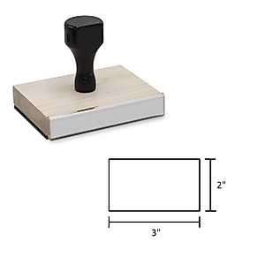 Infusion Traditional Wood Stamp with Black Wood Handle (2" x 3")