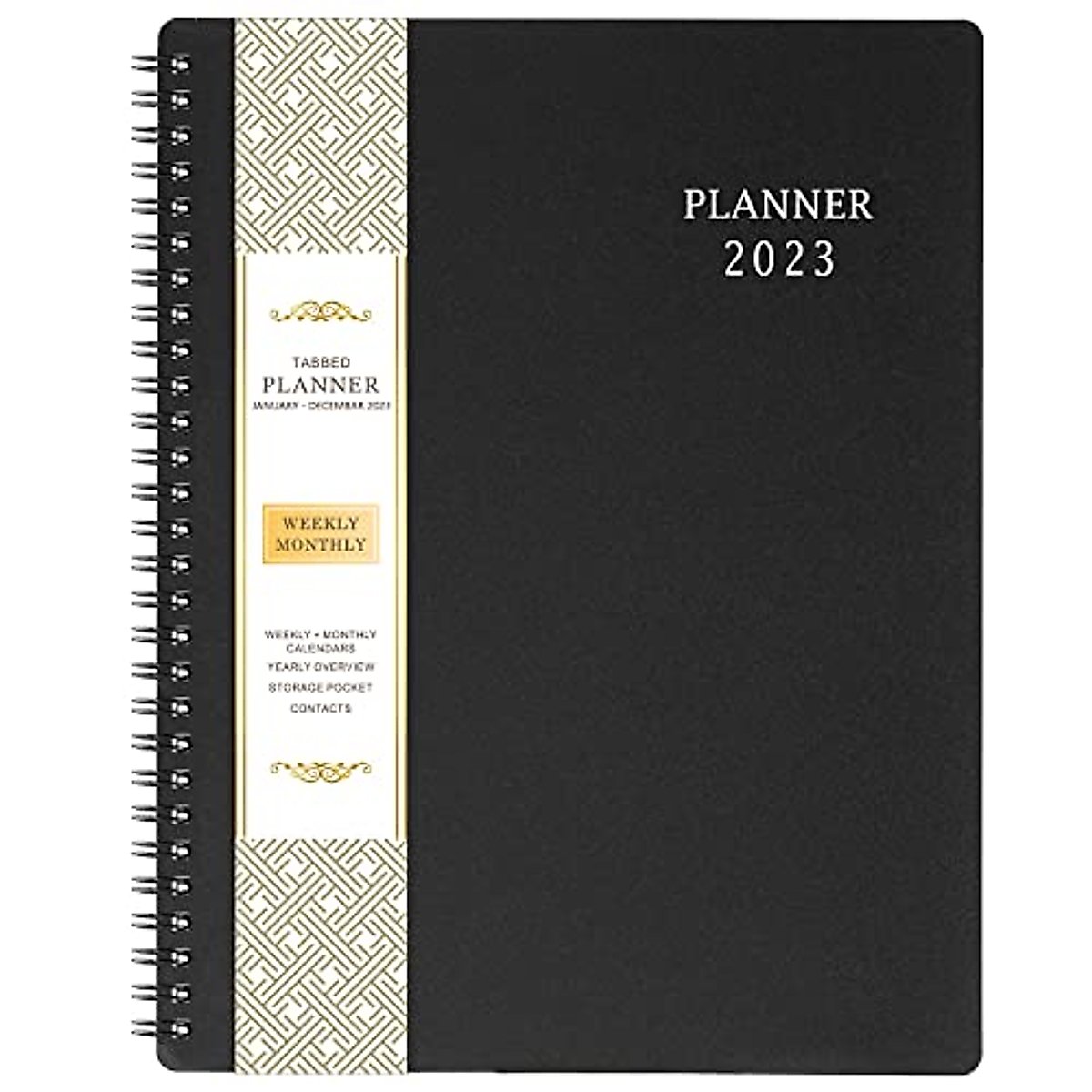2023 Planner - Jan 2023 - Dec 2023, 8" x 10" (with Twin-Wire Binding), Planner 2023 with Weekly & Monthly Spreads, Strong Twin-Wire Binding, Round Corner, Improving Your Time Management Skill