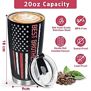 Gifts for Brothers - 20oz Best Brother Ever Tumbler Gifts for Men - Birthday Gift for Brother from Brother - Cool Gifts for Big Brother - Christmas Gifts Ideas for Brother from Sister, 1 Piece