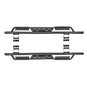 V8 GOD F150 Side Step Running Board Nerf Rails Rock Slider Bar Texture Steel Compatible with Ford F-150 2009-2014 SuperCrew