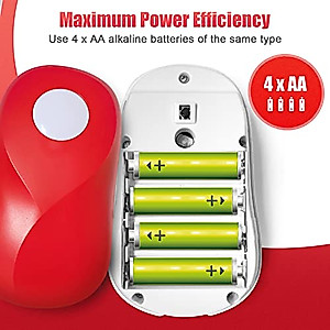 Electric Can Opener, No Sharp Edge Can Opener, Open Your Cans with A Simple Push of Button, Food-Safe and Battery Operated Can Opener, Kitchen Gifts for Arthritis and Seniors