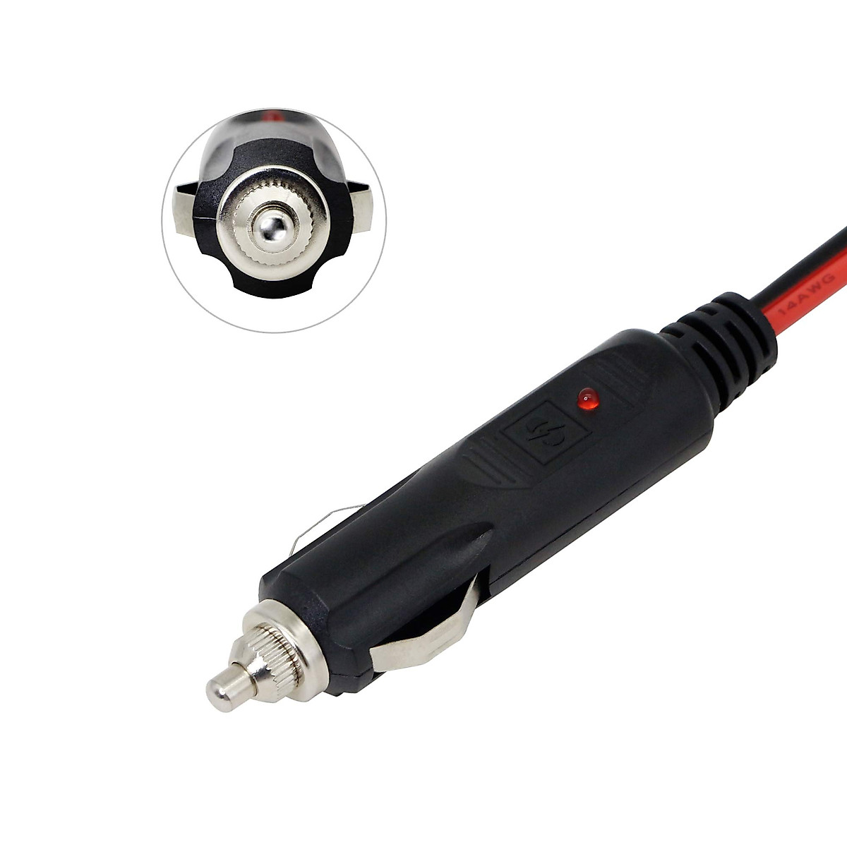 CERRXIAN 40cm 12V 24V Cigarette Lighter Plug to EC5 for Battery Booster Portable Jump Starter On-Board Electrical